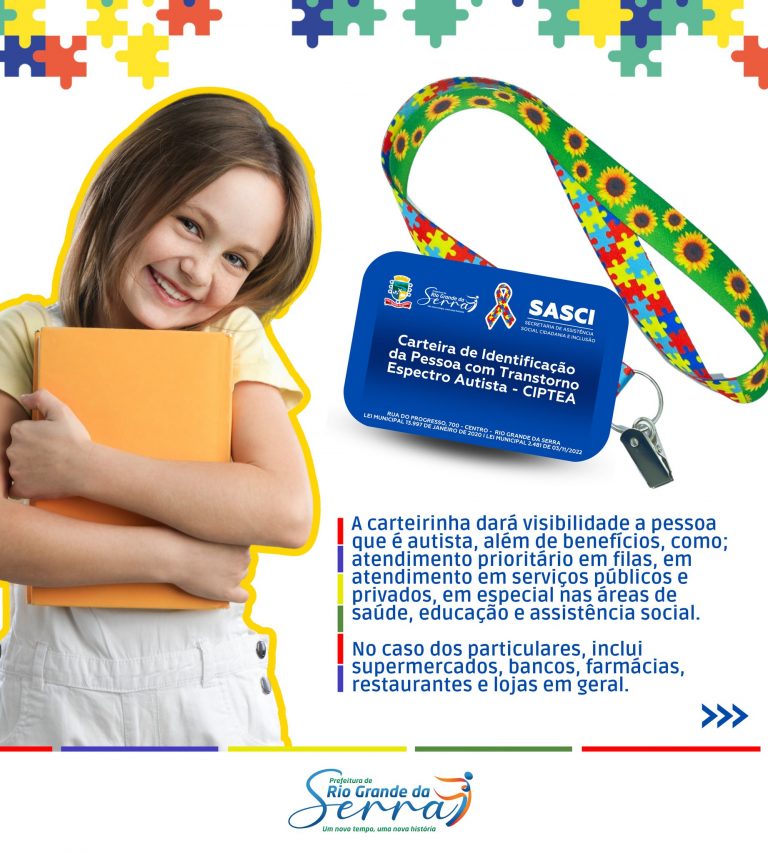 Rio Grande da Serra | Emissão da Carteira de Identificação do Autista